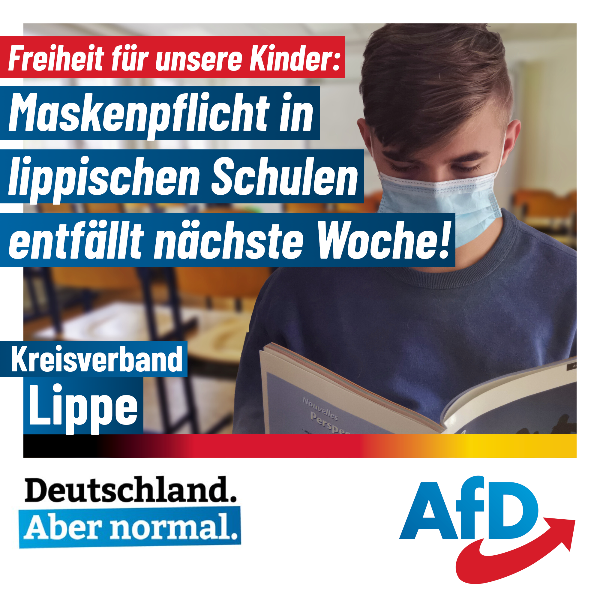 Maskenpflicht in lippischen Schulen entfällt nächste Woche! – AfD ...